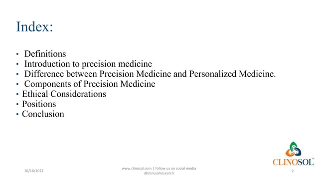 Ethical Considerations in Precision Medicine Research | PPTX