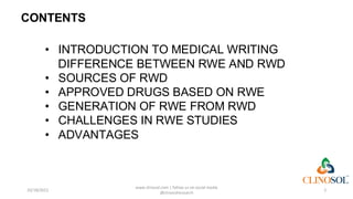 Medical Writing for Real-World Evidence Studies: Challenges and ...