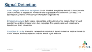 The Role of Artificial Intelligence in Signal Detection and Risk ...