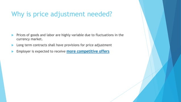STANDARD PROCEDURE AND FORMULA FOR PRICE ADJUSTMENT.pptx | Business ...