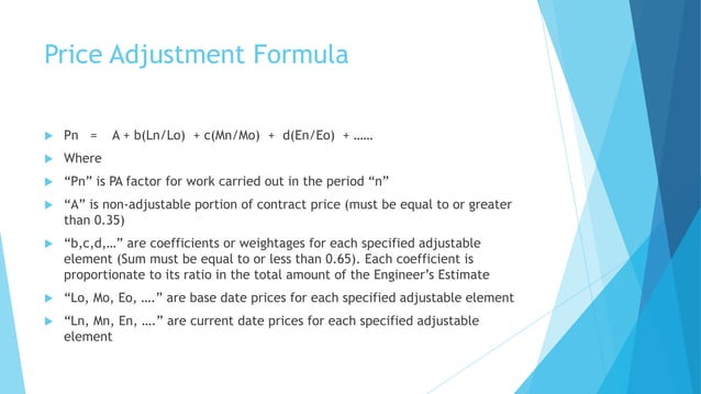 STANDARD PROCEDURE AND FORMULA FOR PRICE ADJUSTMENT.pptx | Business ...