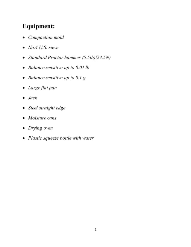 Standard proctor test | DOCX