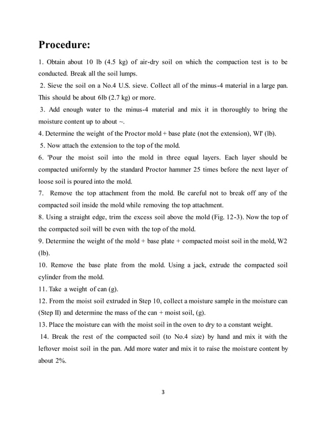 Standard proctor test | DOCX