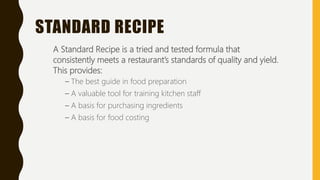 Standard recipes and how to scale them | PPTX