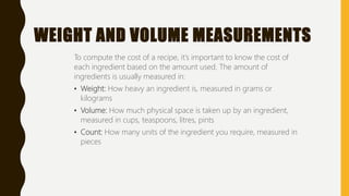 Standard recipes and how to scale them | PPTX