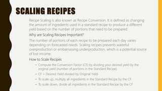 Standard recipes and how to scale them | PPTX