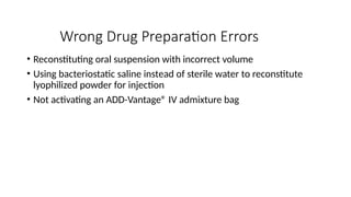 Standard Recommendations –How to prevent Medication Errors in Clinical ...