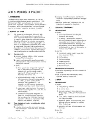 ASHI Standards of Practice and Code of Ethics | PDF