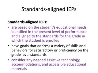 Standards Aligned IEPs | PPTX
