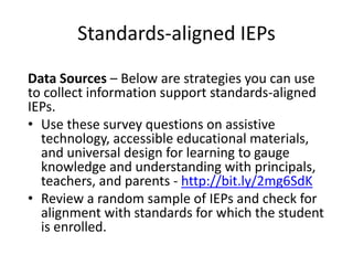 Standards Aligned IEPs | PPTX