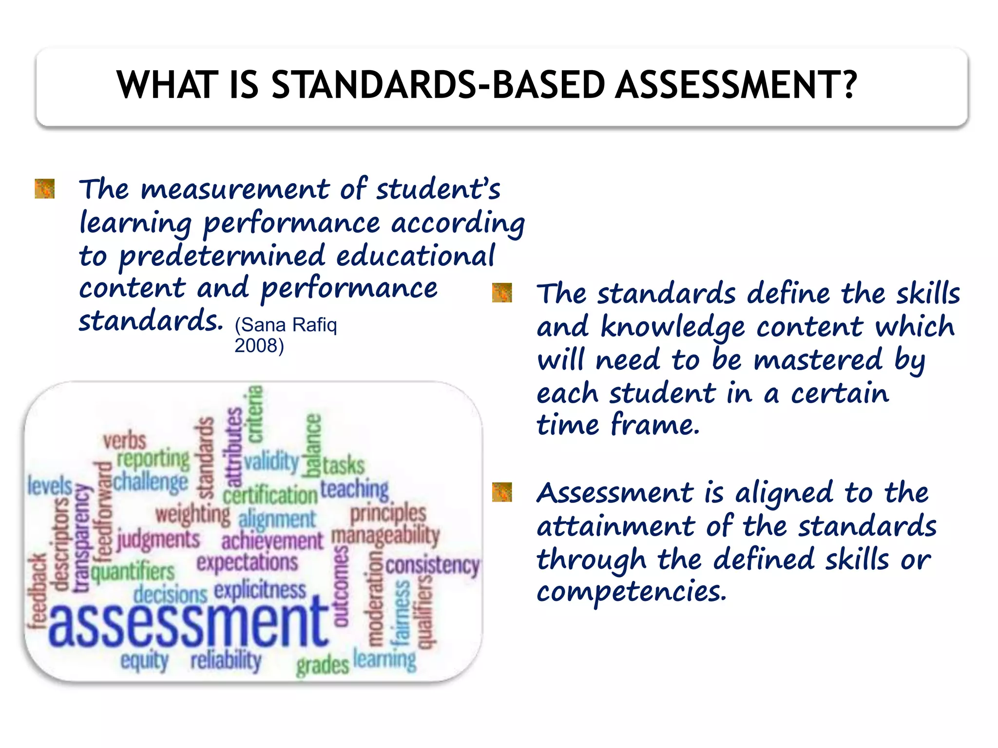 Standards based assessment | PPTX