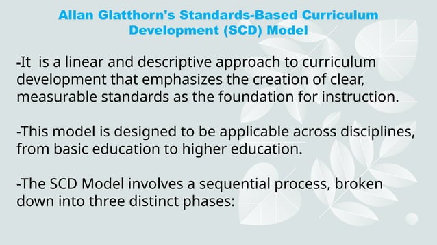 STANDARDS-BASED CURRICULUM DEVELOPMENT MODEL by ALLAN Glatthorn.pptx