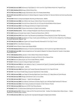 Standards DTV SMPTE index 09-12-2017 | PDF