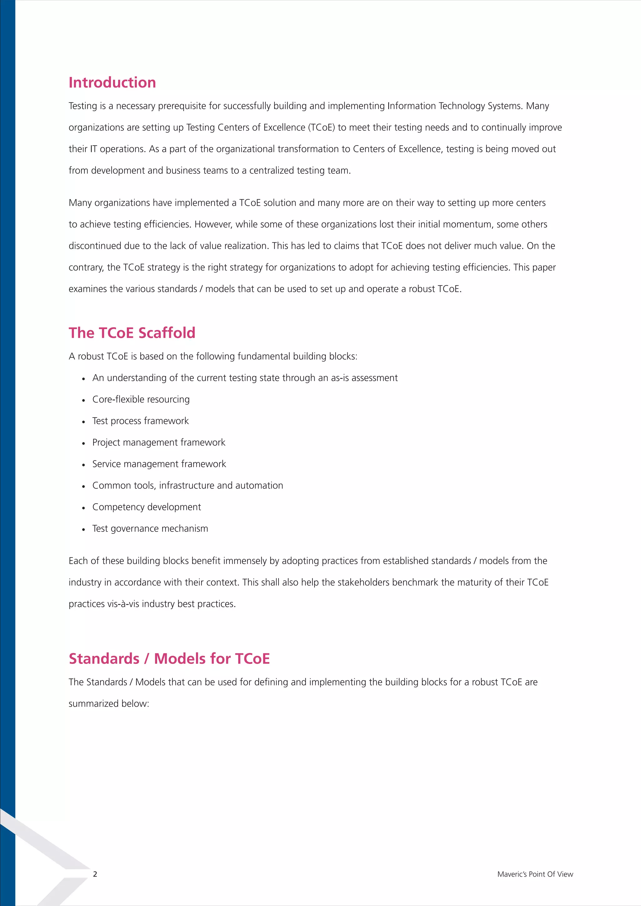 Standards models for setting up a robust t co-e | PDF