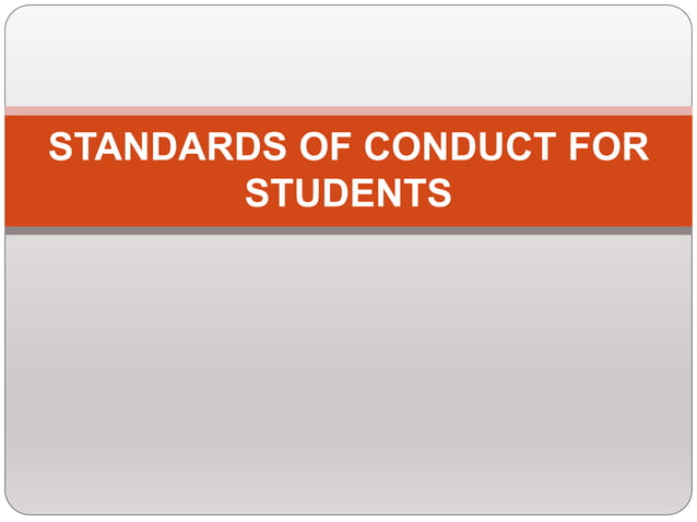 STANDARDS-OF-CONDUCT-FOR-STUDENTS-2022.pptx | Crime & Harmful Acts to ...