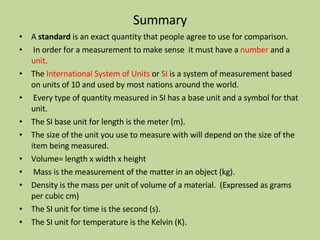 Standards Of Measurement | PPT