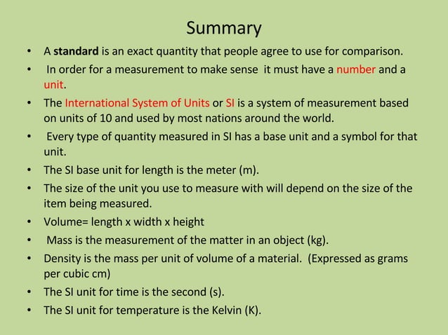 Standards Of Measurement | PPT | Physics | Science