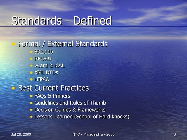 Standards, Standards, Standards | PPT