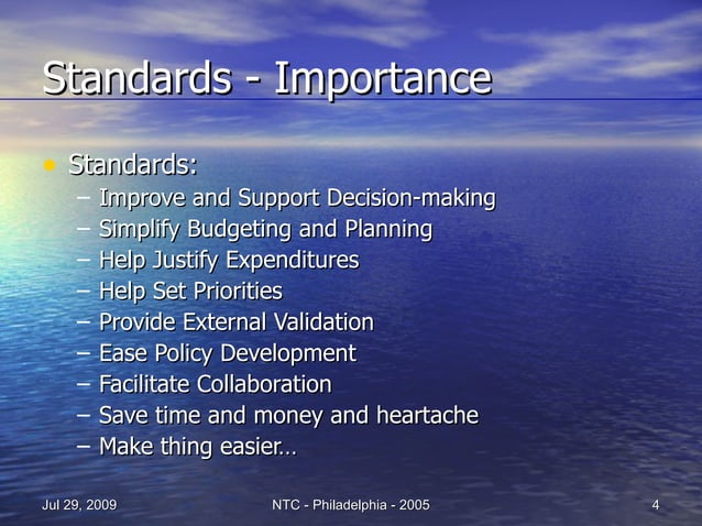 Standards, Standards, Standards | PPT