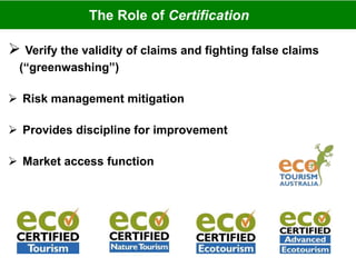 Standards, accreditation, certification, recognition: SUSTAINABLE ...