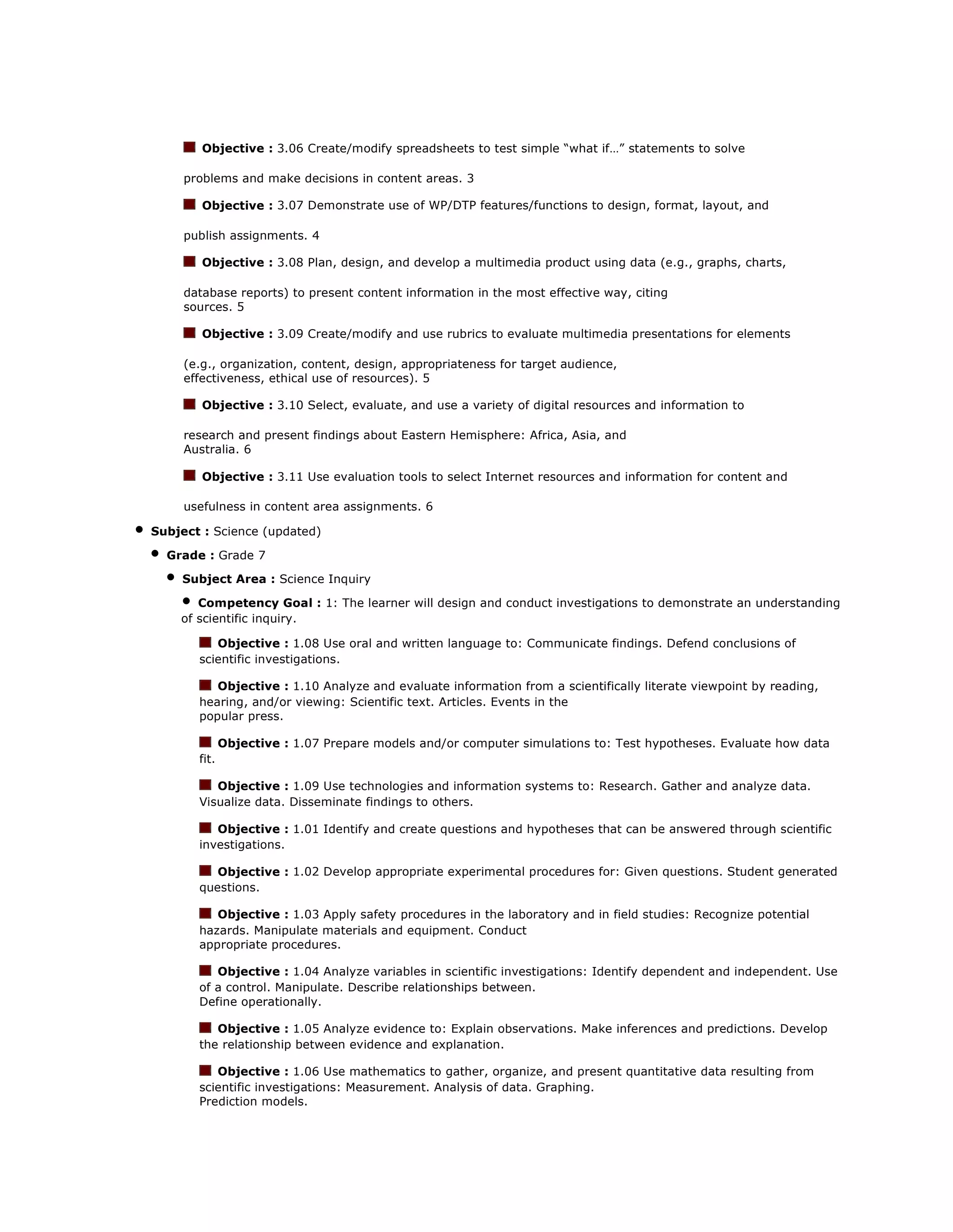Standards Addressed | PDF