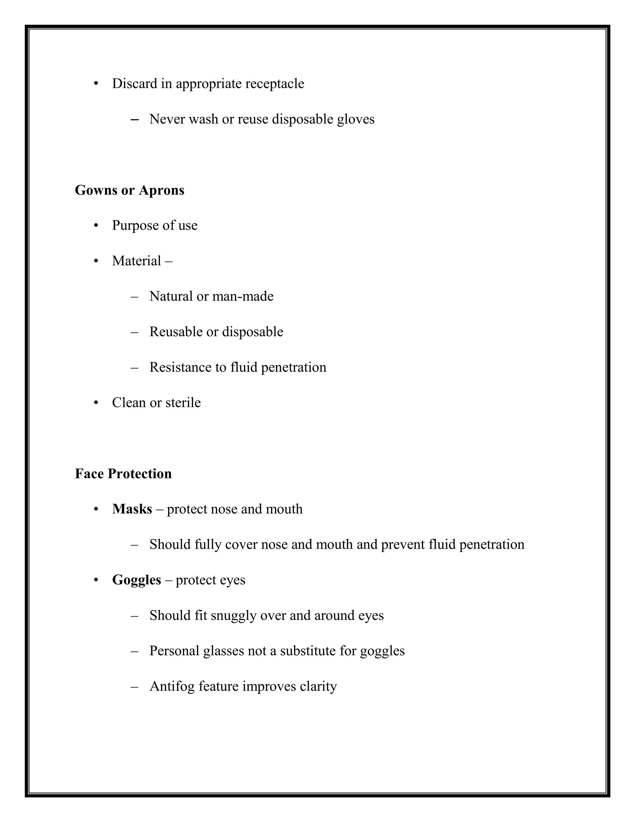 Standard safety measures | DOCX