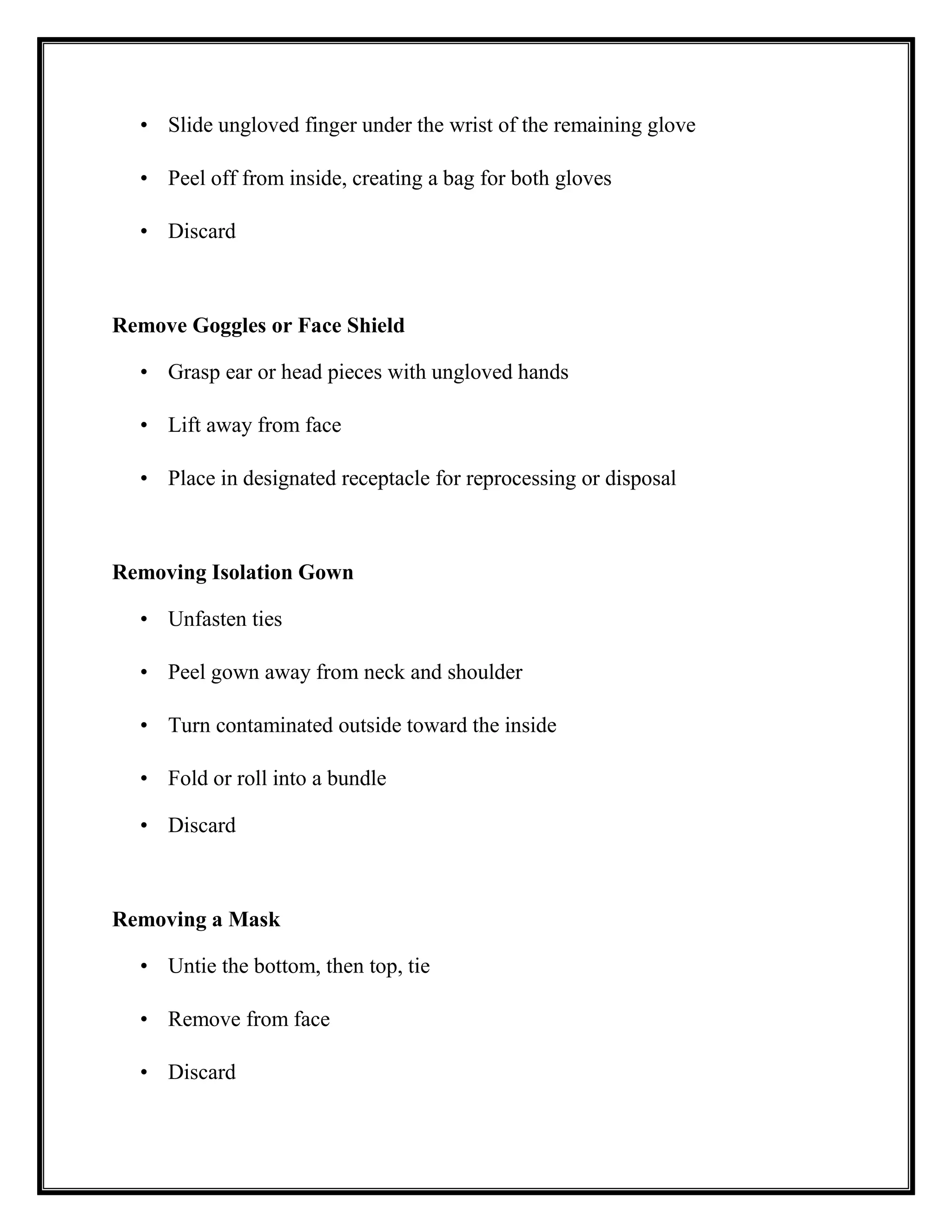 Standard safety measures | DOCX