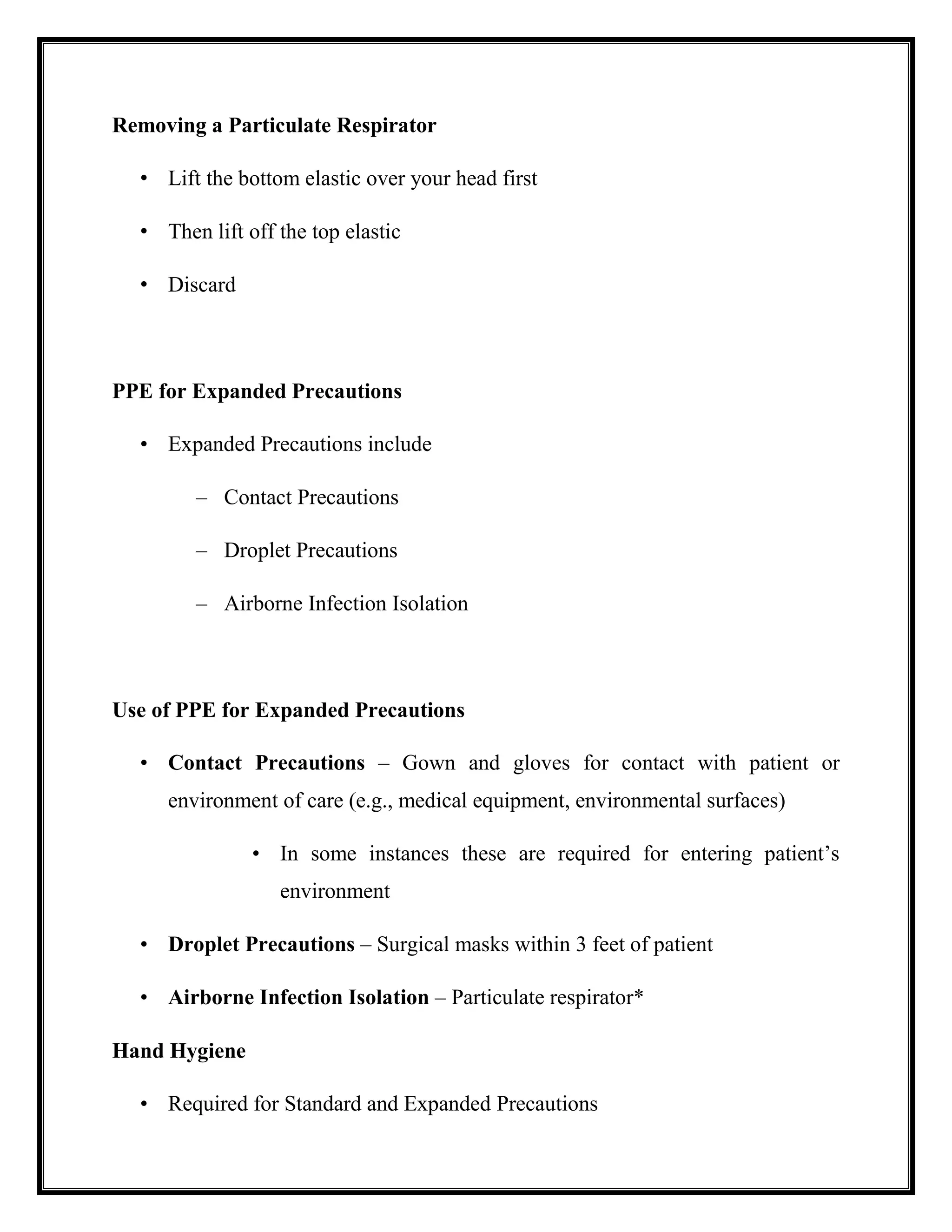 Standard safety measures | DOCX