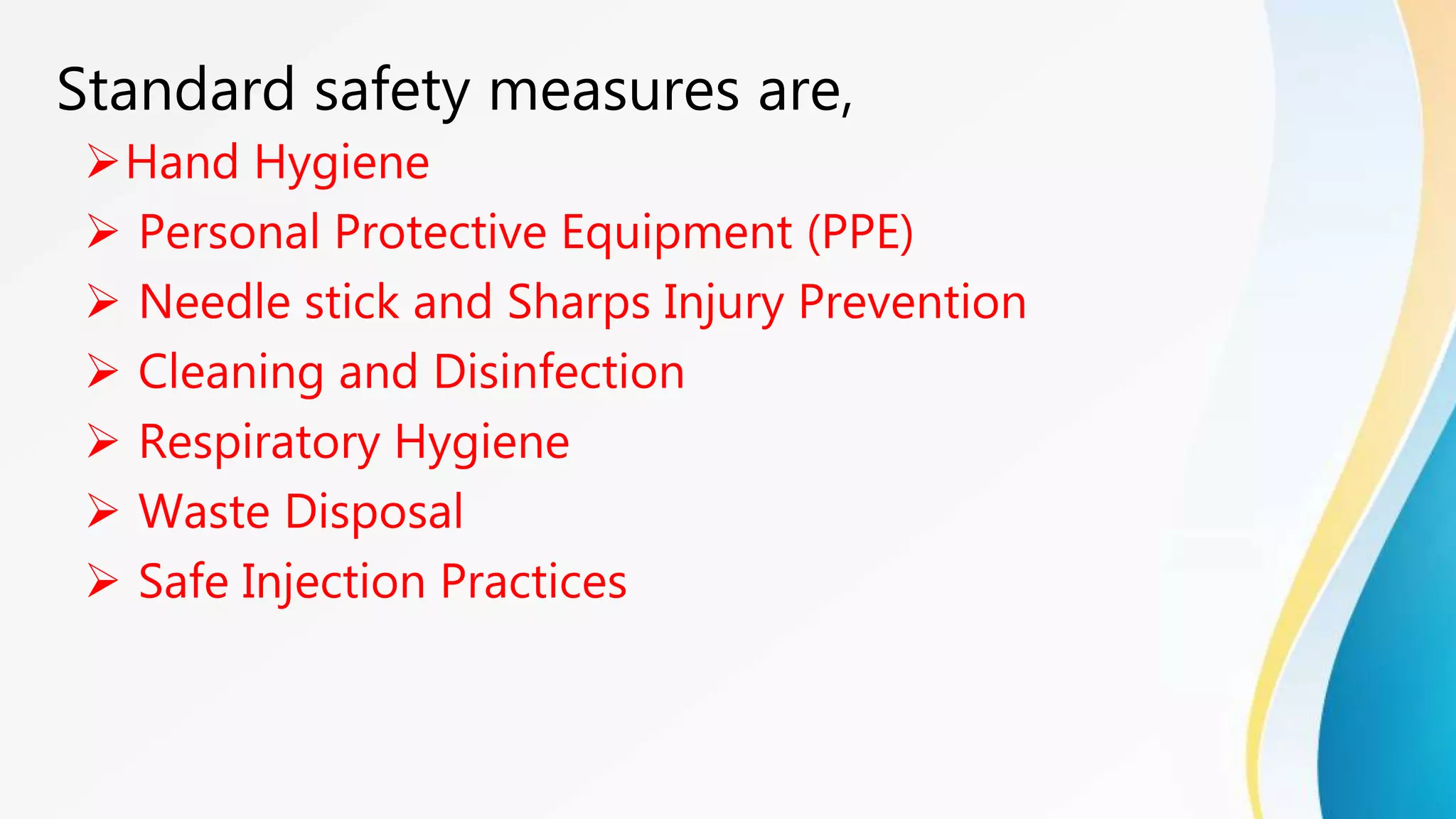 Standard safety measures | PPTX