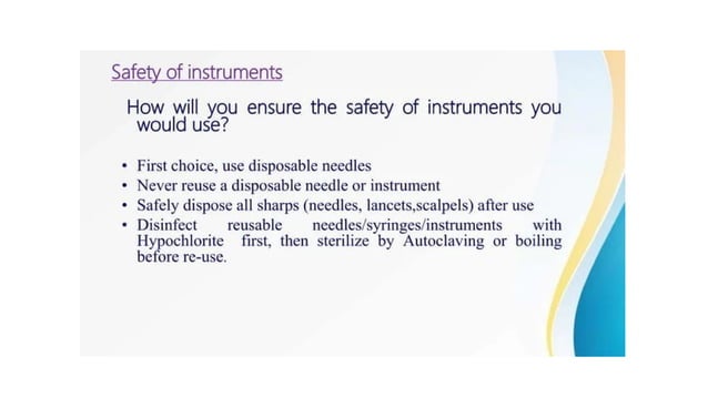 standard safety measures help to prevent from infection | PPT