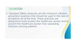 standard safety measures help to prevent infection | PPT