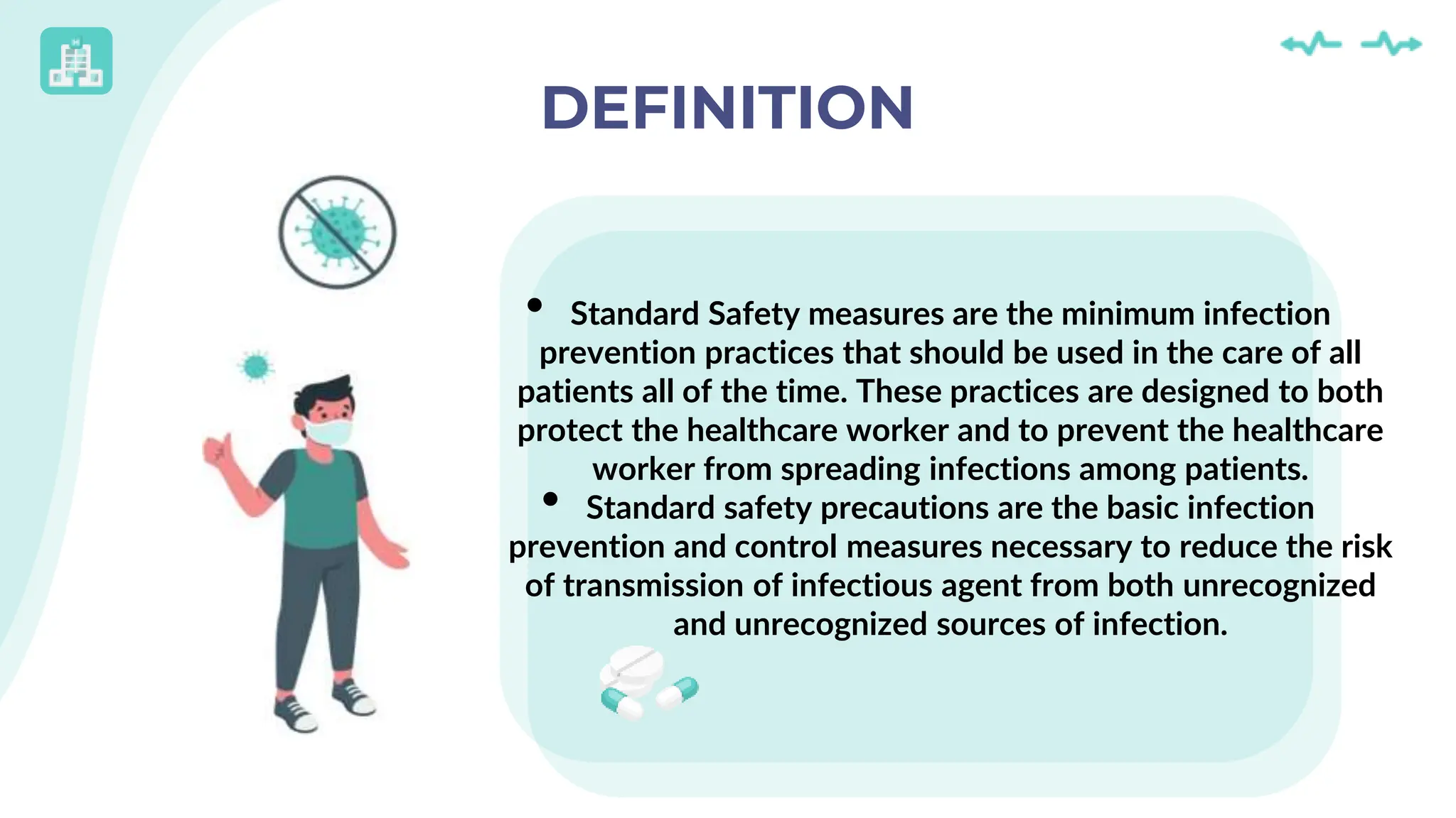 standard safety precaution presentation slide | PPTX