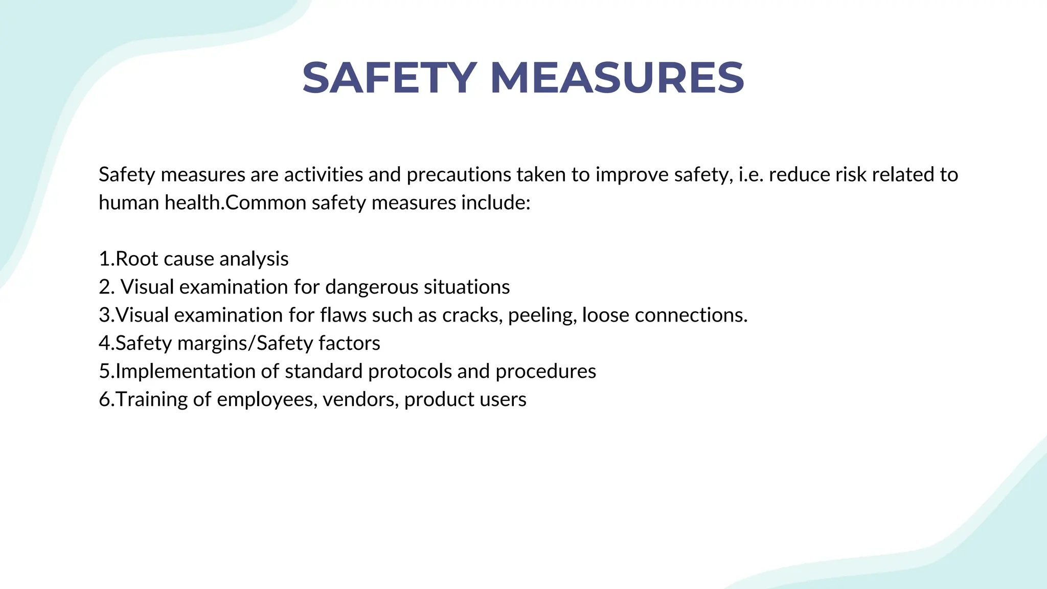 standard safety precaution presentation slide | PPTX
