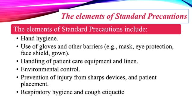 Standard safety precautions | PPTX | Infectious Diseases | Diseases and ...