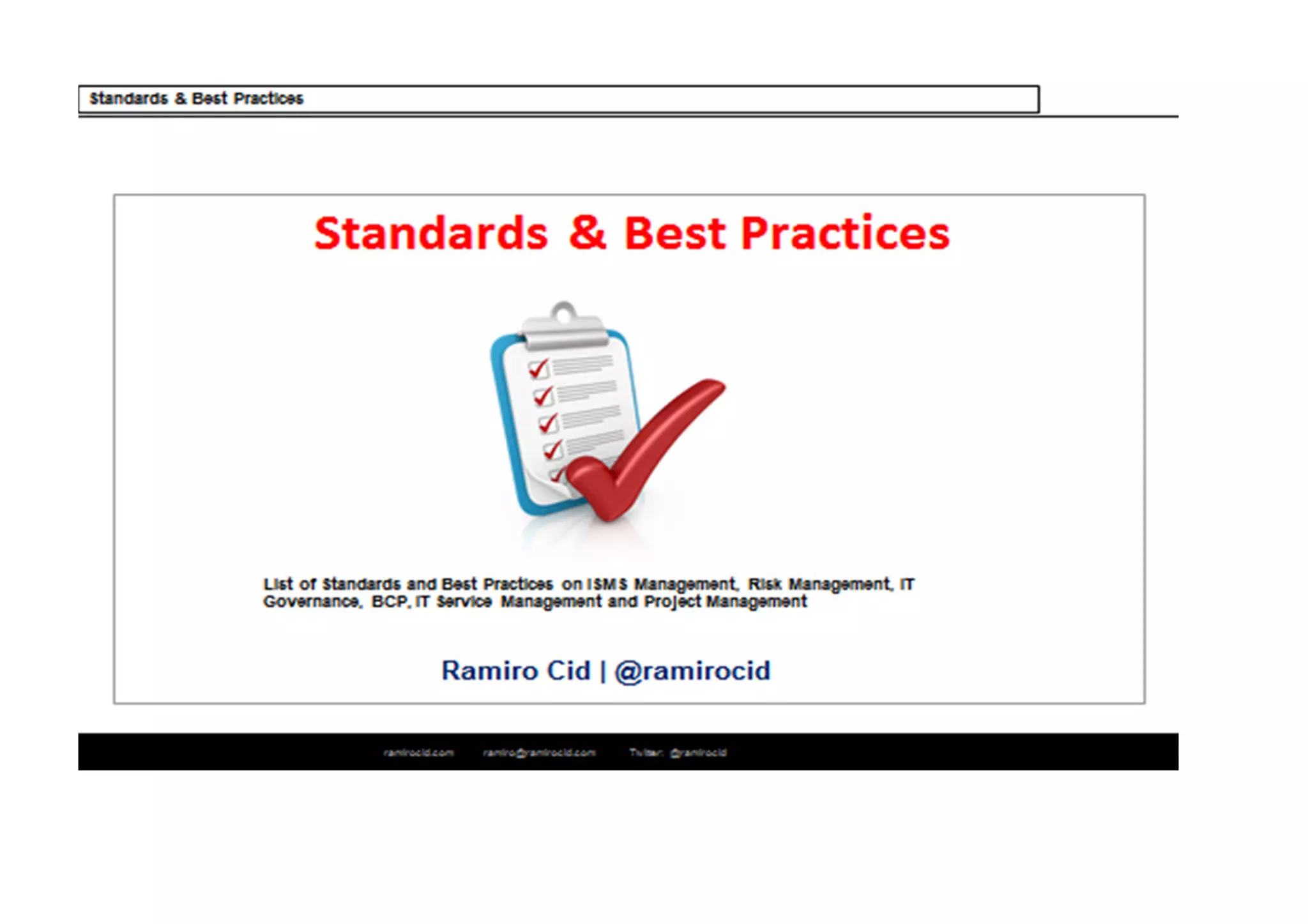 Standards and best practices | PDF