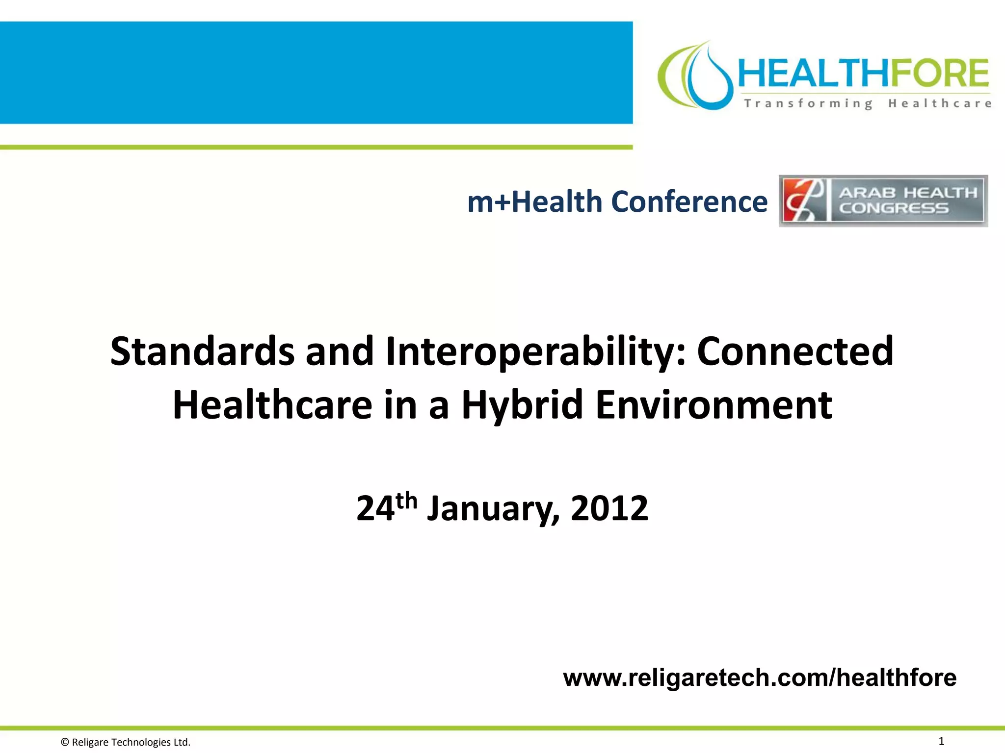 Standards and Interoperability - Connected Healthcare | PPT