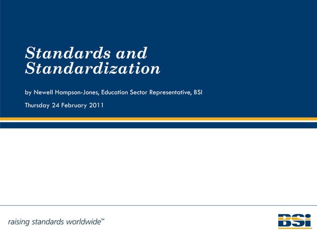 Standards and standardization | PPT