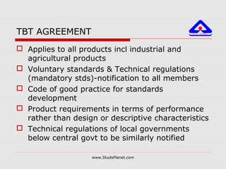Standards and technical measures wto | PPT