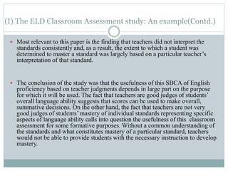 Standards based classroom assessments of english proficiency | PPTX