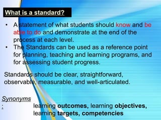 Standards based curriculum | PPTX