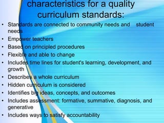 Standards based curriculum | PPTX