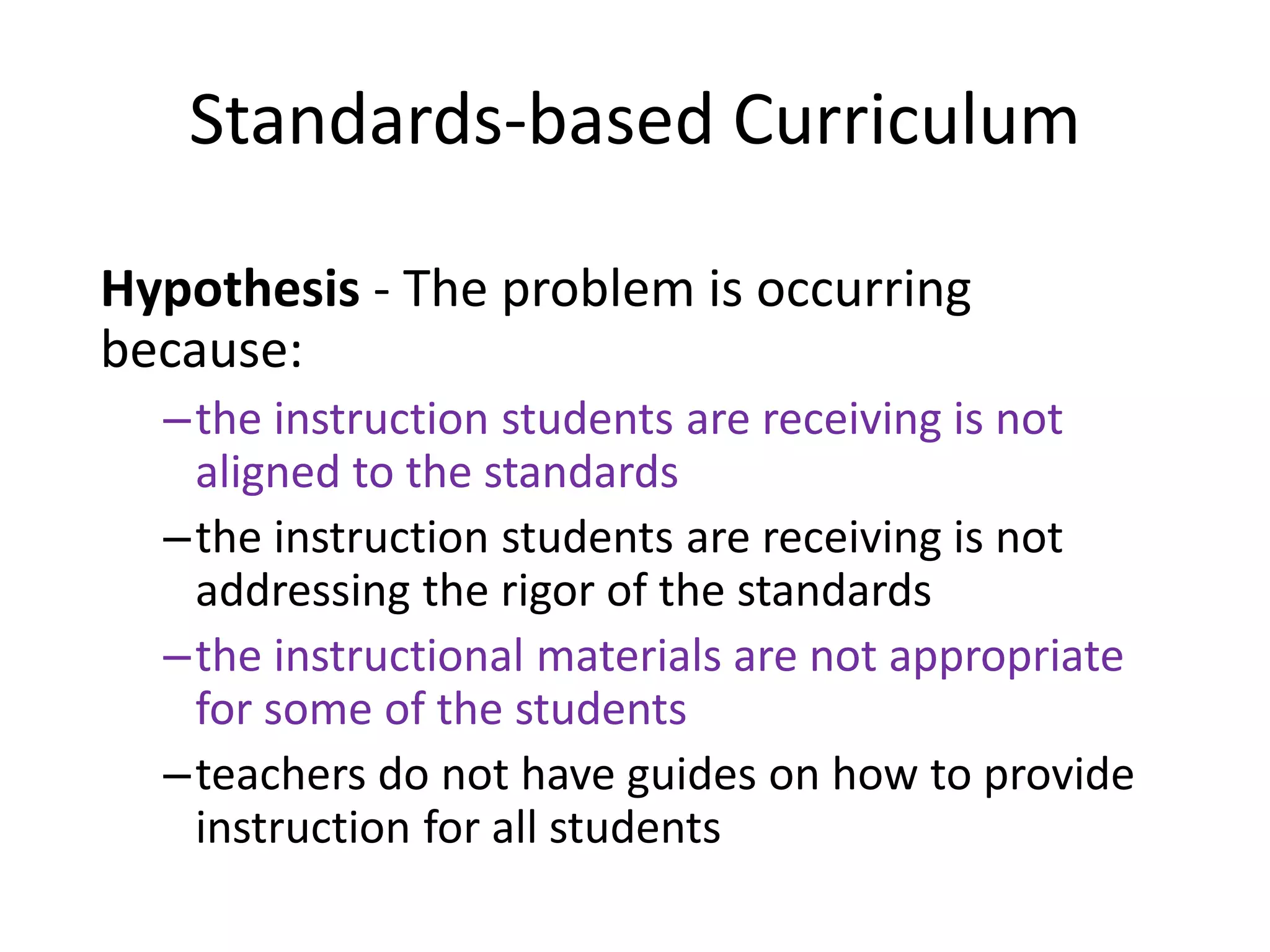 Standards-based Curriculum | PPTX