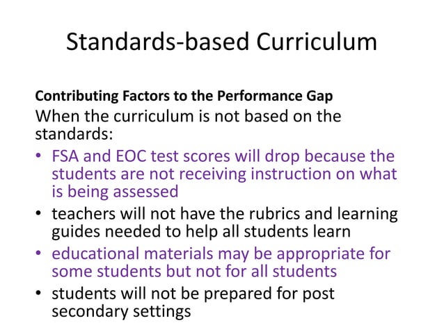 Standards-based Curriculum | PPTX