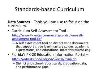 Standards-based Curriculum | PPTX