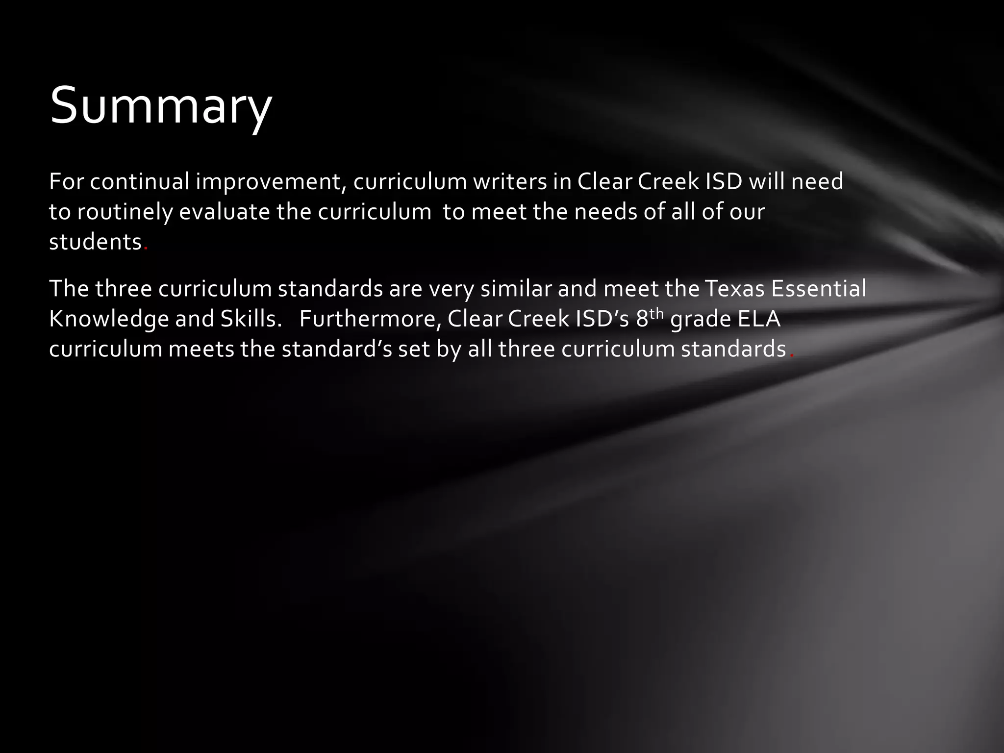 Standards comparison | PPTX