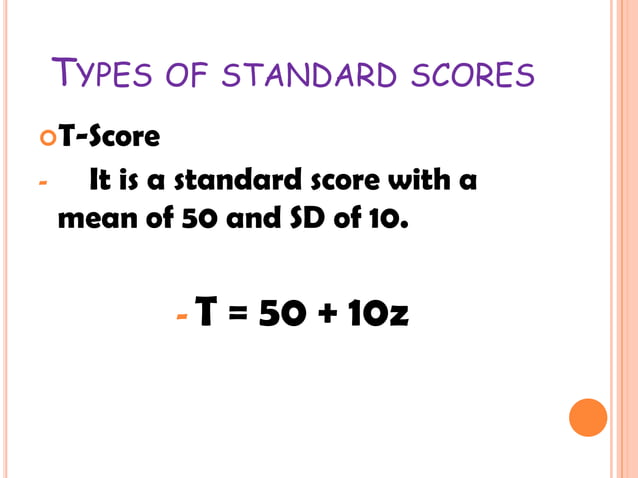 Standard scores | PPTX