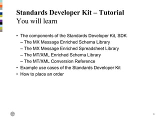 SWIFT Standards developer kit tutorial December 2012 | PDF