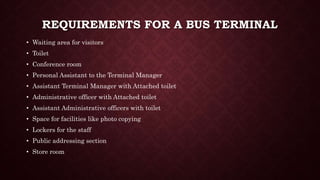 Standards for bus terminals | PPTX