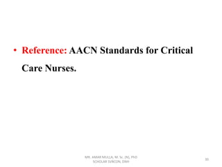 Standards for ciritical care nurses | PPTX