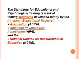 Standards for Educational and Psychological Testing.pptx